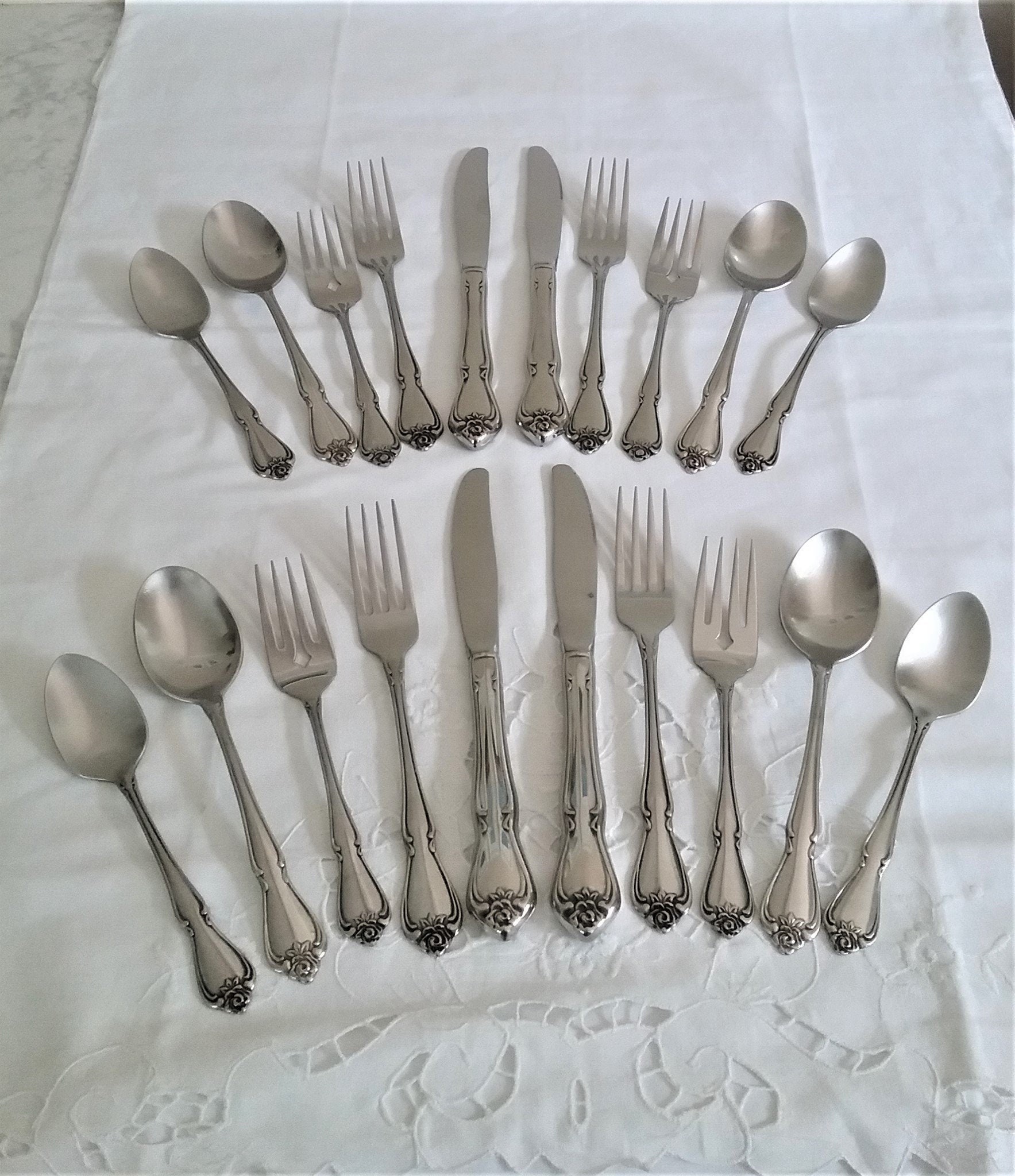 Vintage Oneida Arbor Rose/true Rose Stainless Flatware | Etsy