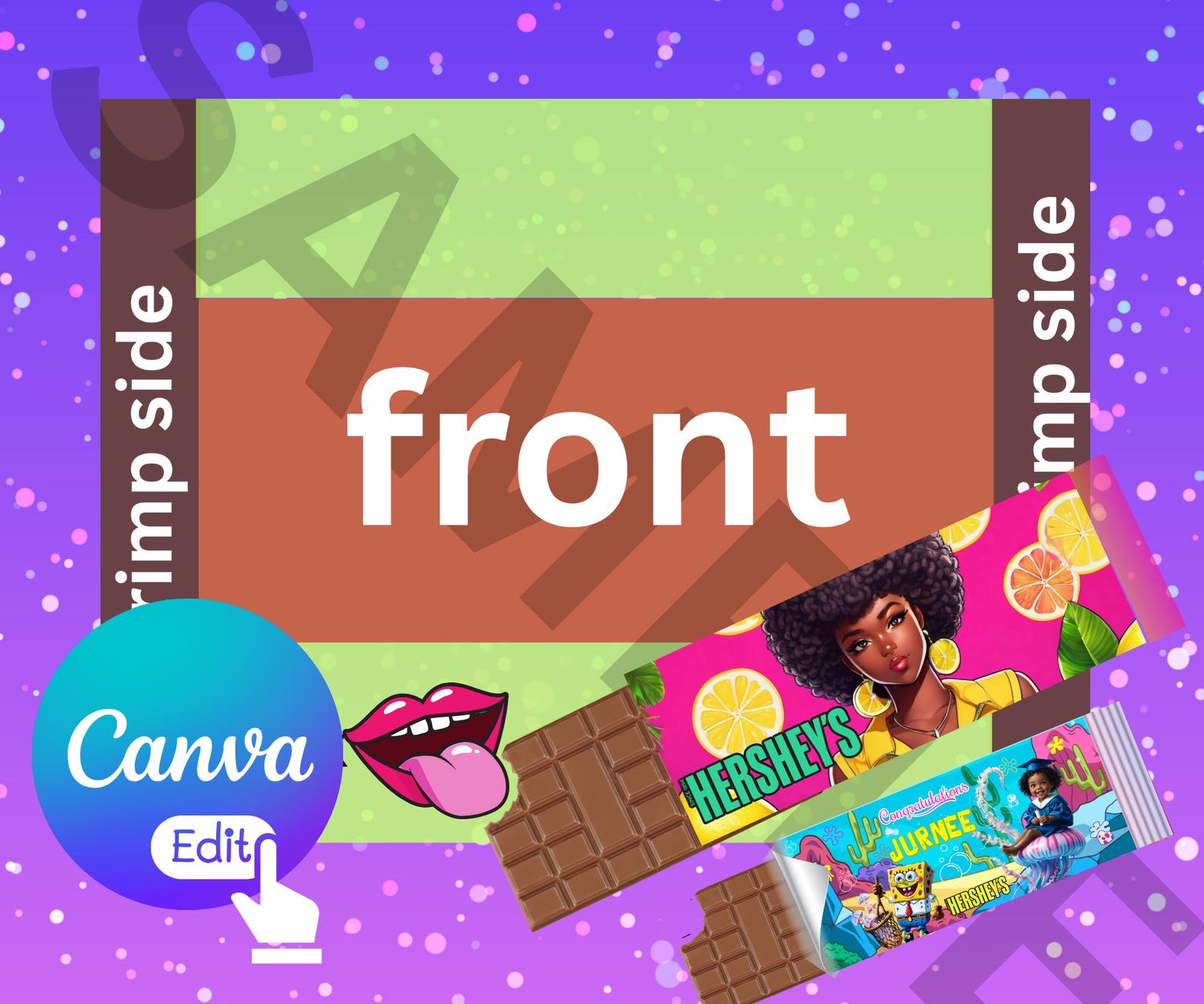 Editable Candy Bar Wrapper Template: DIY Party Favor (digital Download ...