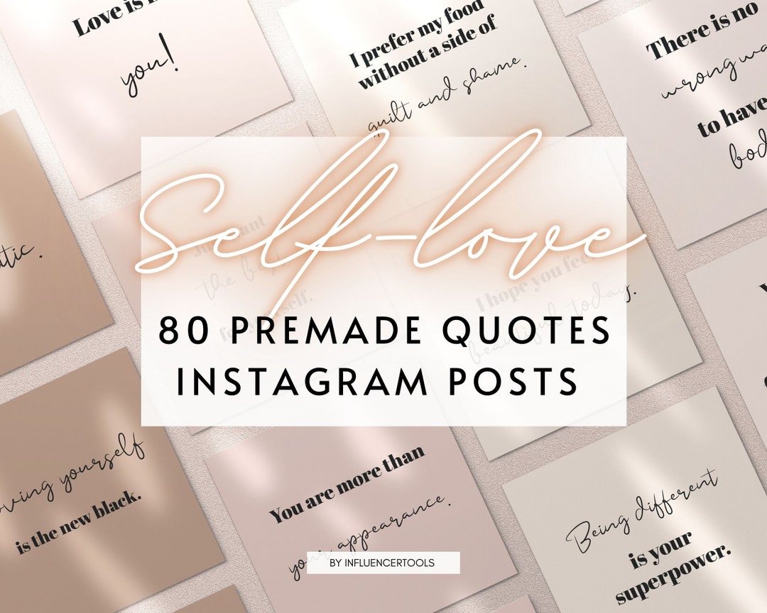 80 Instagram Posts Self-love Motivational, Body Positivity Quotes ...