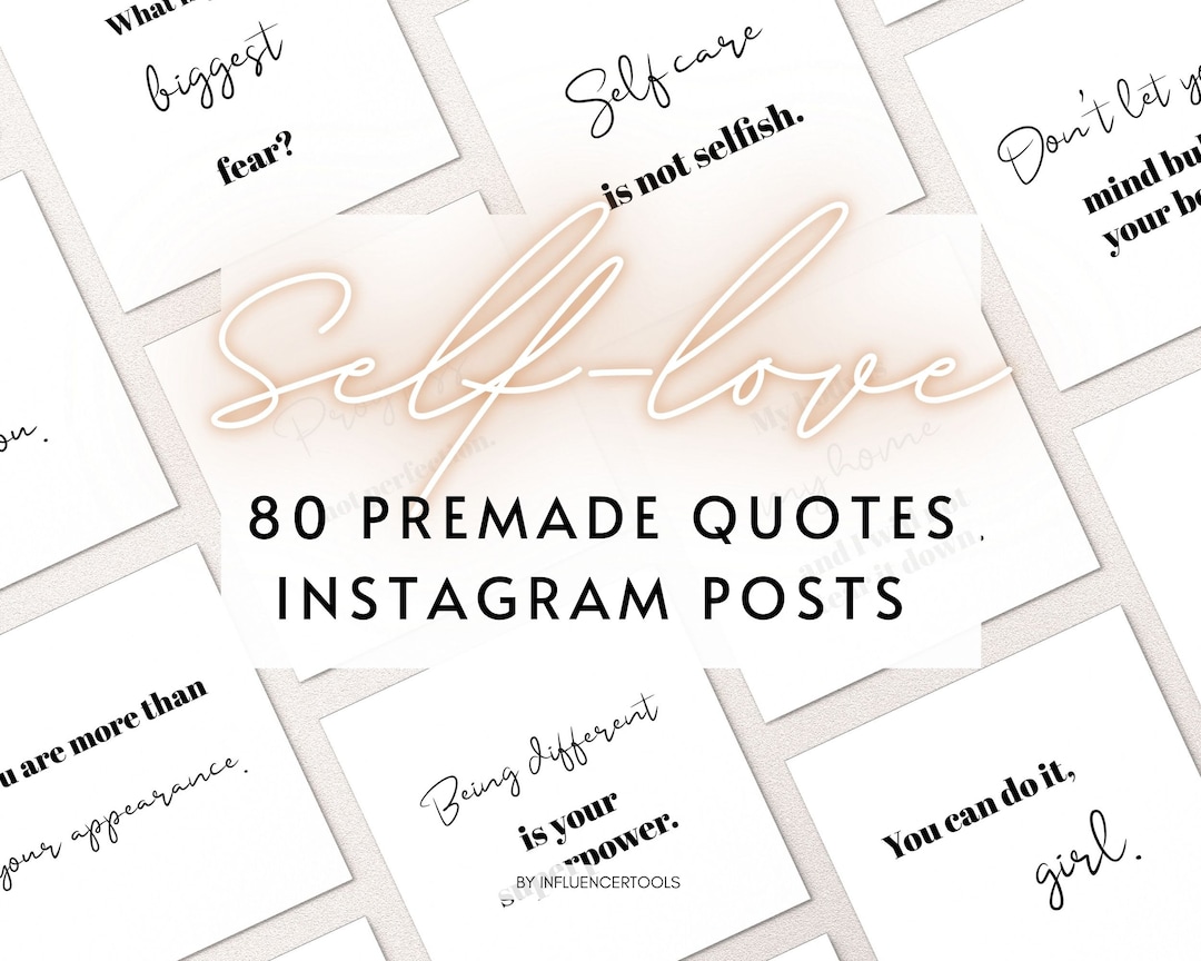 80 Instagram Posts Self-love Motivational, Body Positivity Quotes ...
