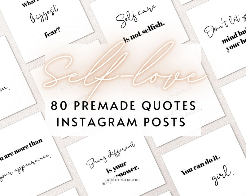 80 Instagram Posts Self-love Motivational, Body Positivity Quotes ...