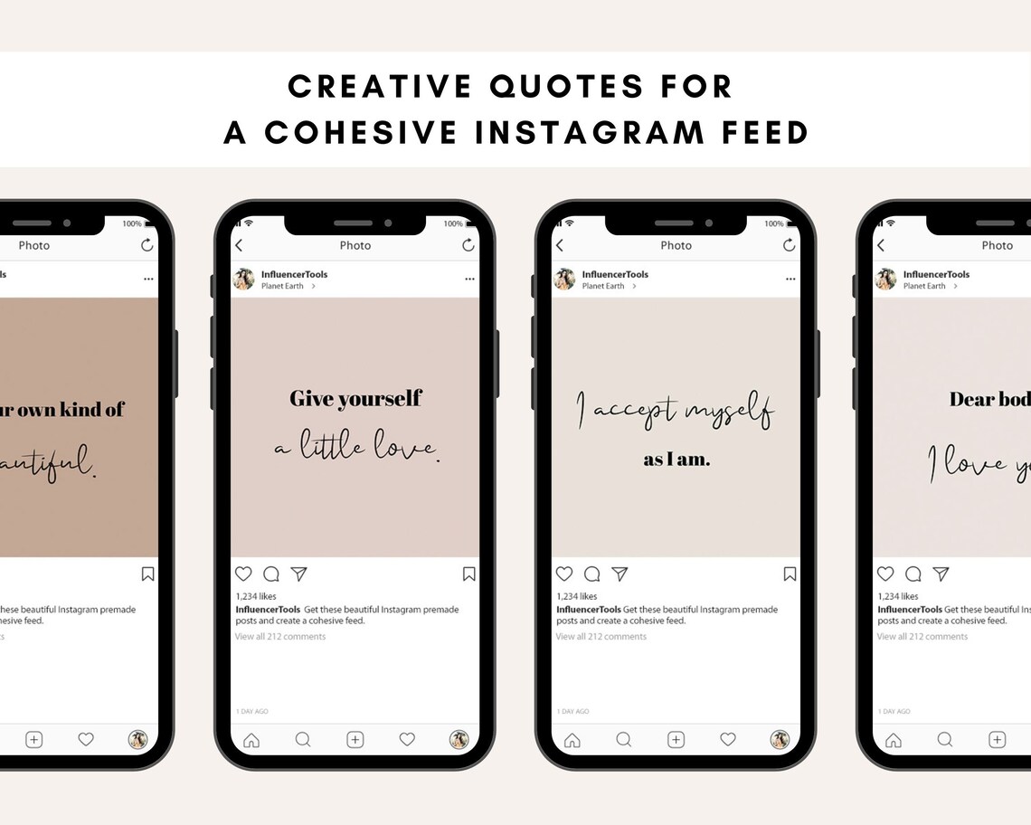 80 Instagram Posts Self-love Motivational, Body Positivity Quotes ...