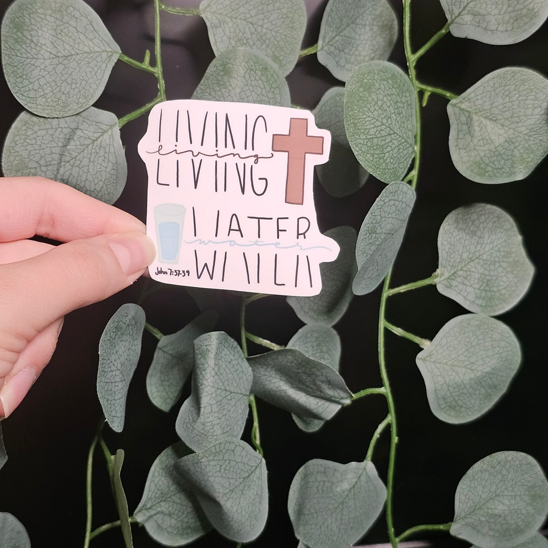 Living Water Christian Sticker - Etsy