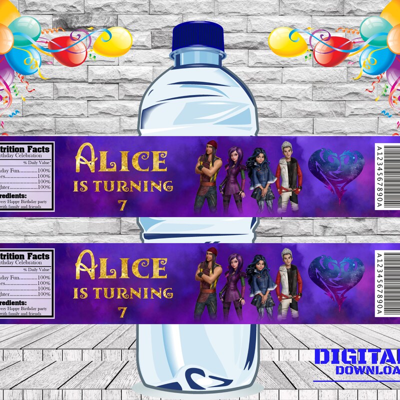 Descendants Printable Labels - Etsy