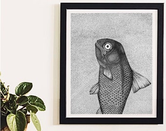 Pen Ink Fish - Etsy