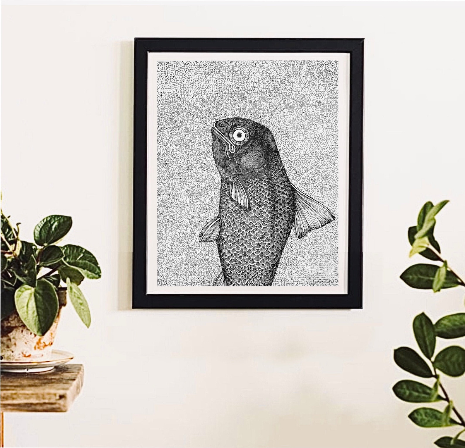The Fish. Original Pen and Ink Illustration - Etsy