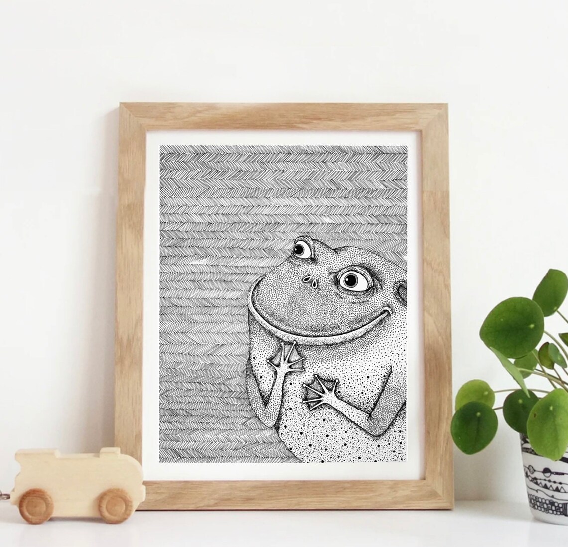 The Frog. Fine Art Matte Print of Original Pen and Ink - Etsy