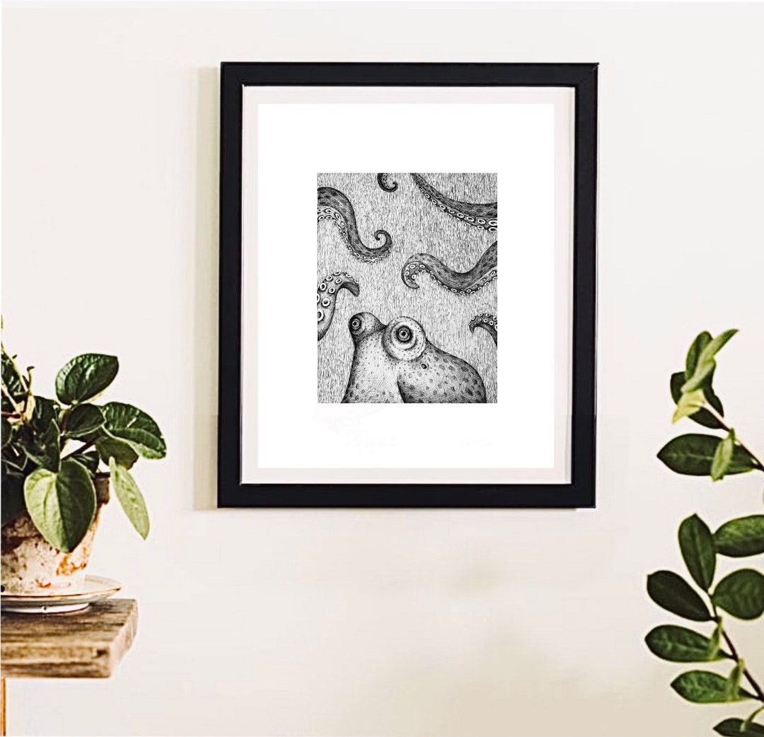 The Octopus. Original Pen and Ink Illustration - Etsy