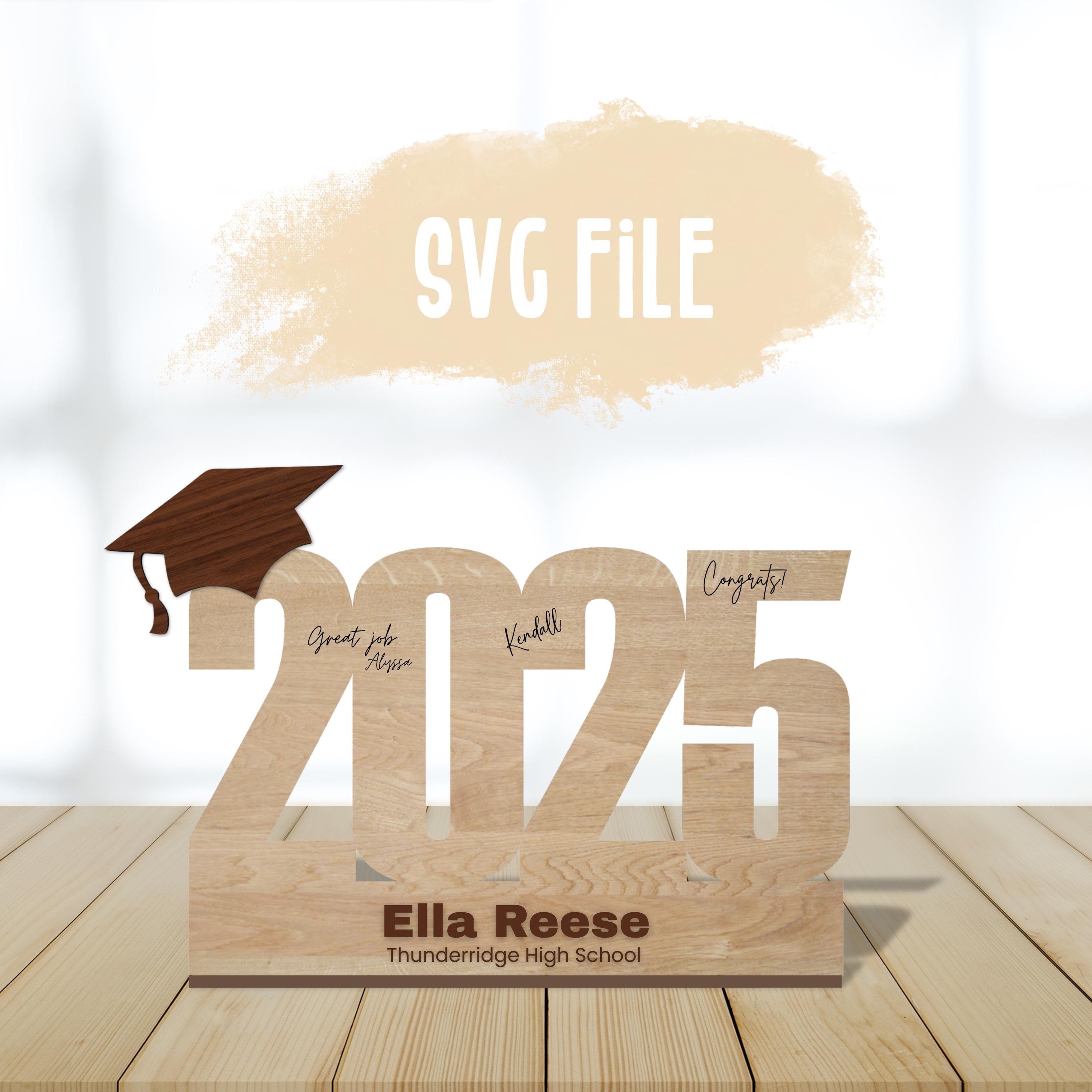 Graduation Laser Cut File, 2025 Graduation SVG, Graduation Keepsake ...