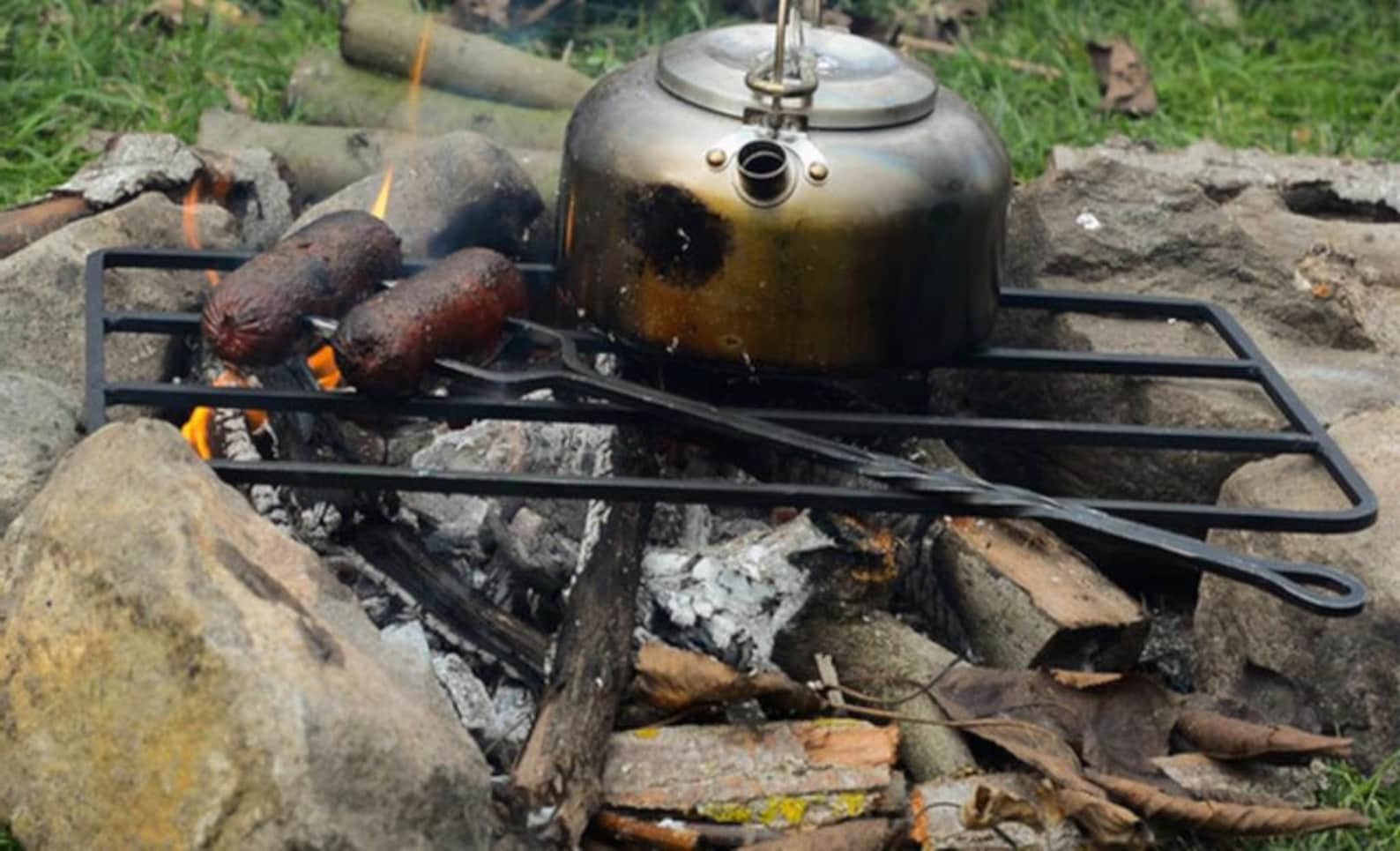 Portable Grill Campfire Camp Barbecue Grill Over Fire Cowboy Wok - Etsy
