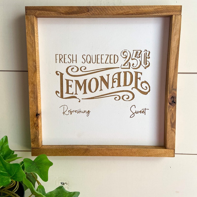 Lemonade 25 Cent Sign - Etsy
