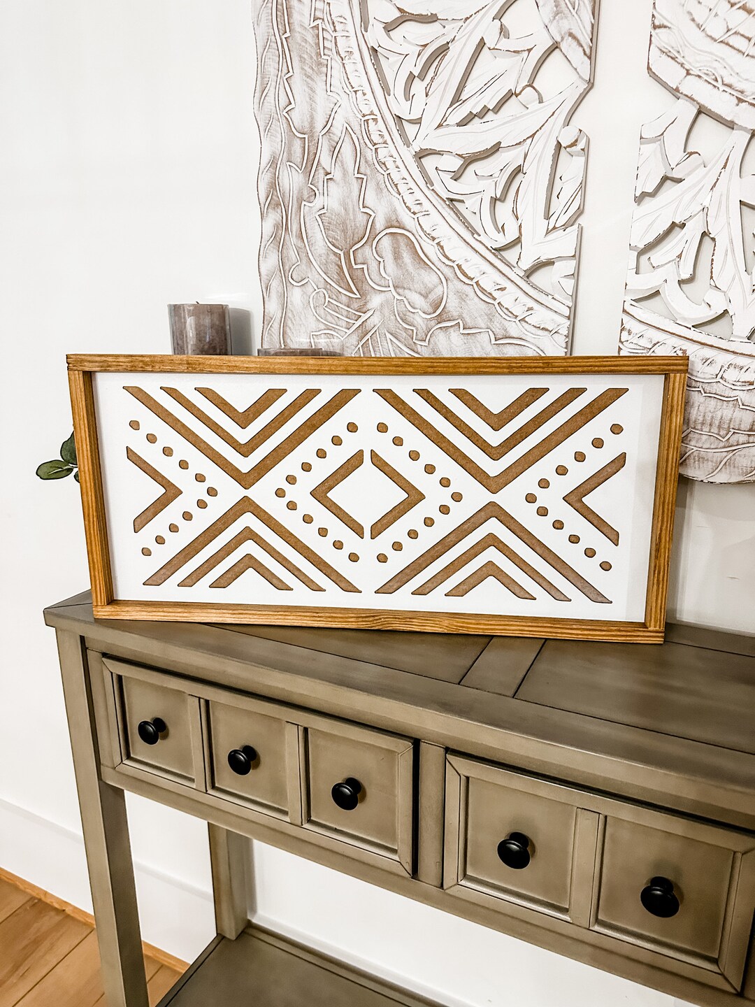 Aztec Design Farmhouse Sign - Etsy