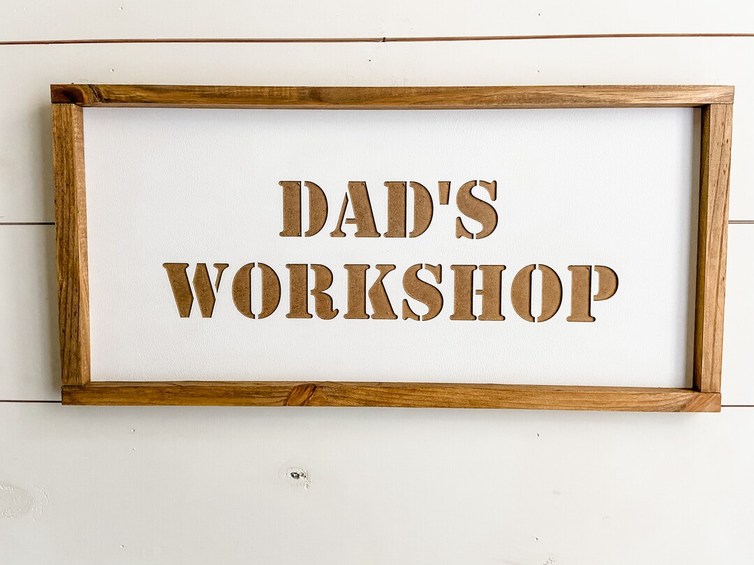 Dad’s Workshop Sign - Etsy