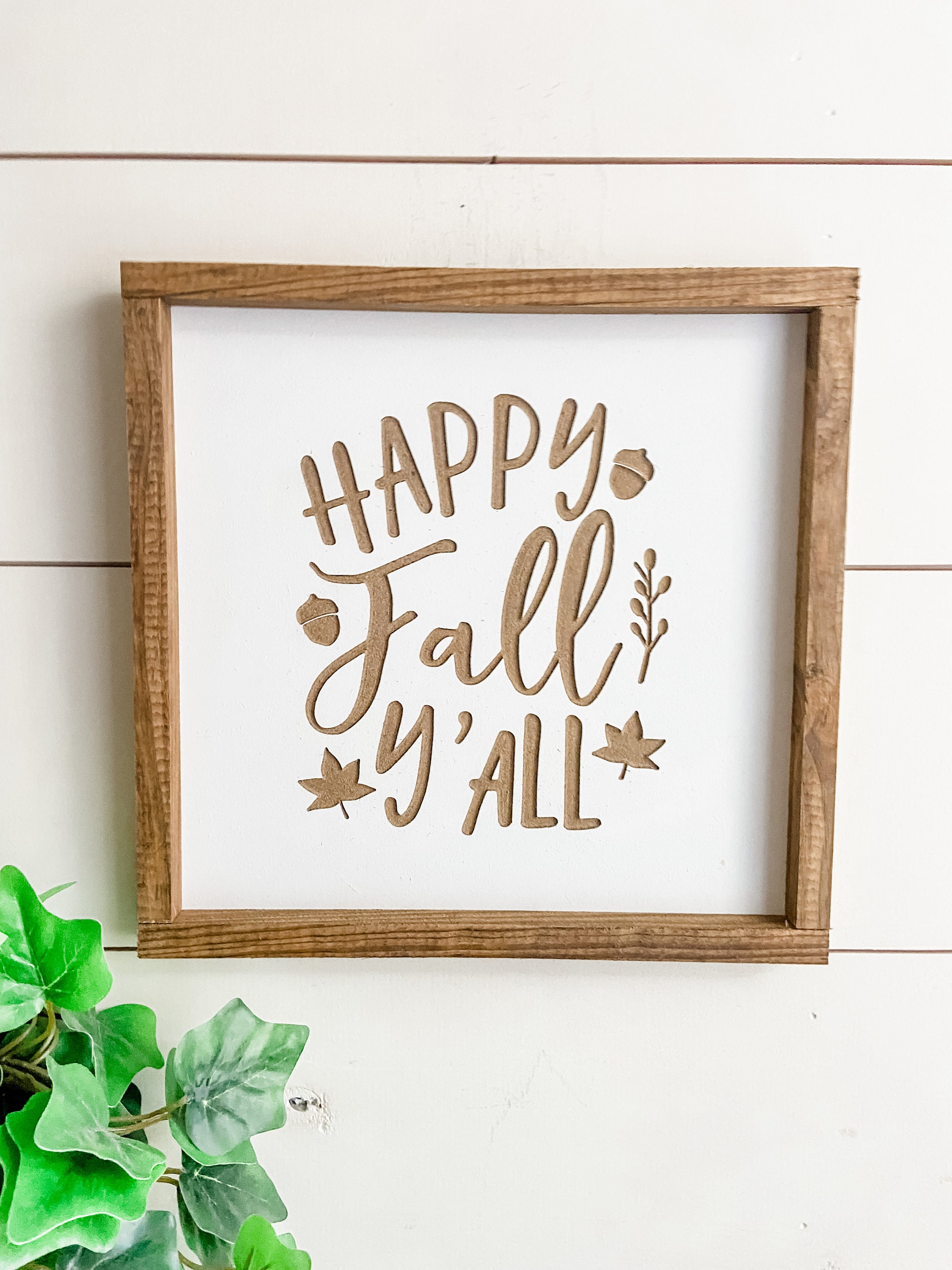 Happy Fall Y’all Farmhouse Sign - Etsy