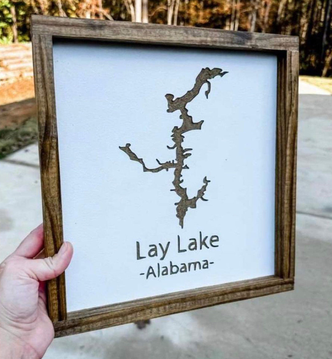 Lay Lake Alabama Farmhouse Sign - Etsy