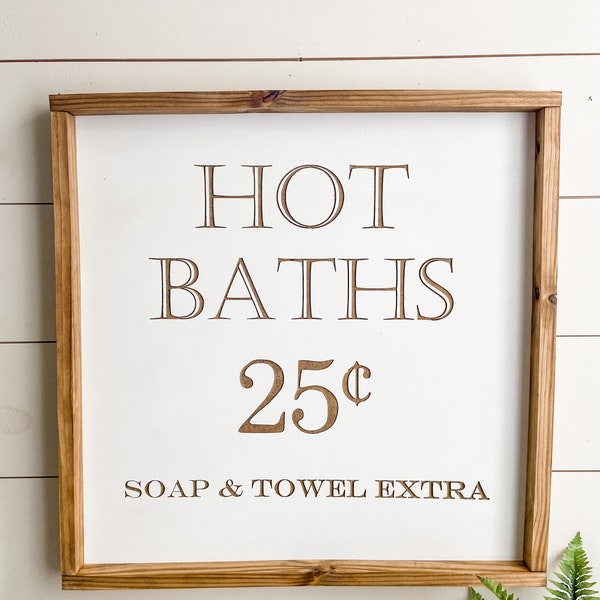 Hot Baths Sign - Etsy