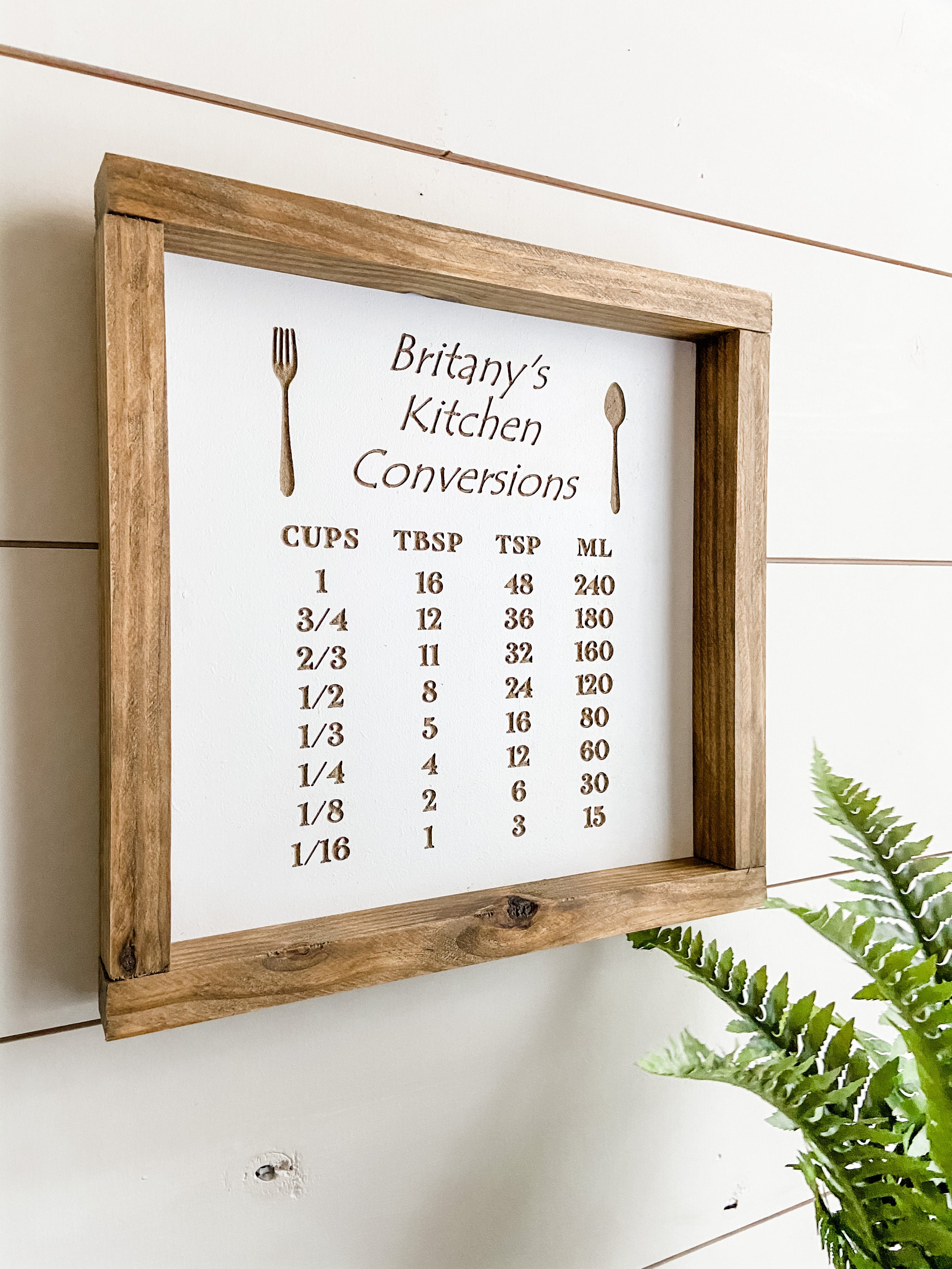 Kitchen Conversion Farmhouse Sign - Etsy