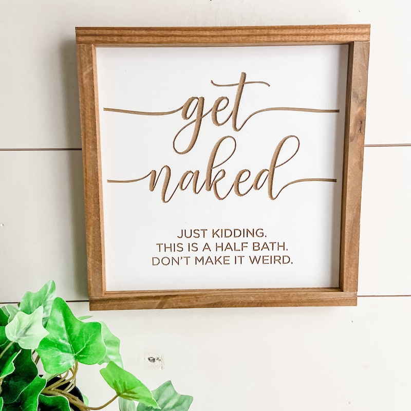 Half Bath Sign - Etsy
