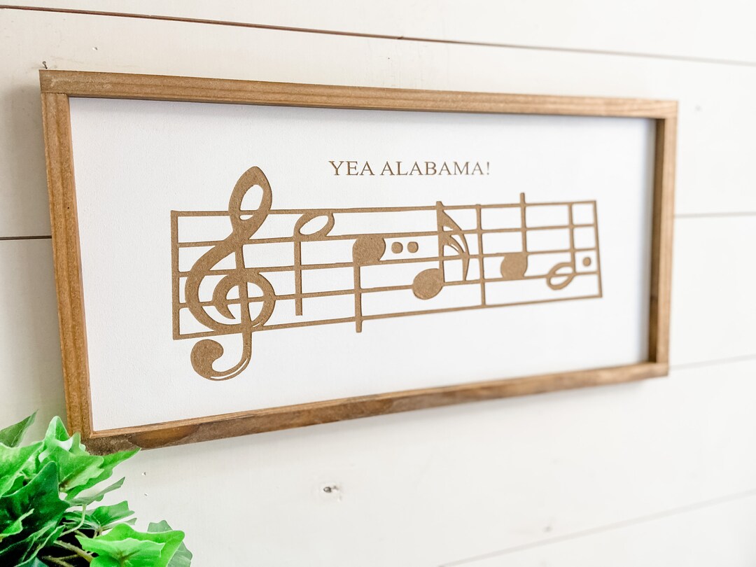Yea Alabama! Fight Song Farmhouse Sign - Etsy