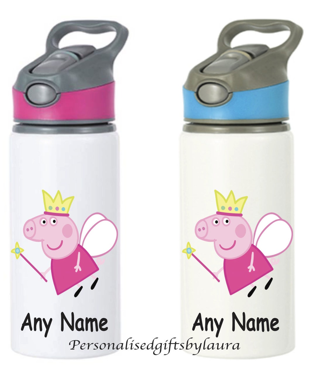 Personalised Peppa Pig Water Bottle 650ml . - Etsy