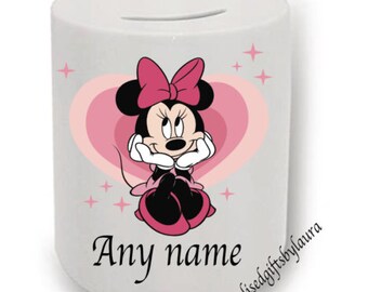 Personalised Mickey Mouse Inspired Money Box With Any Name Added - Etsy UK