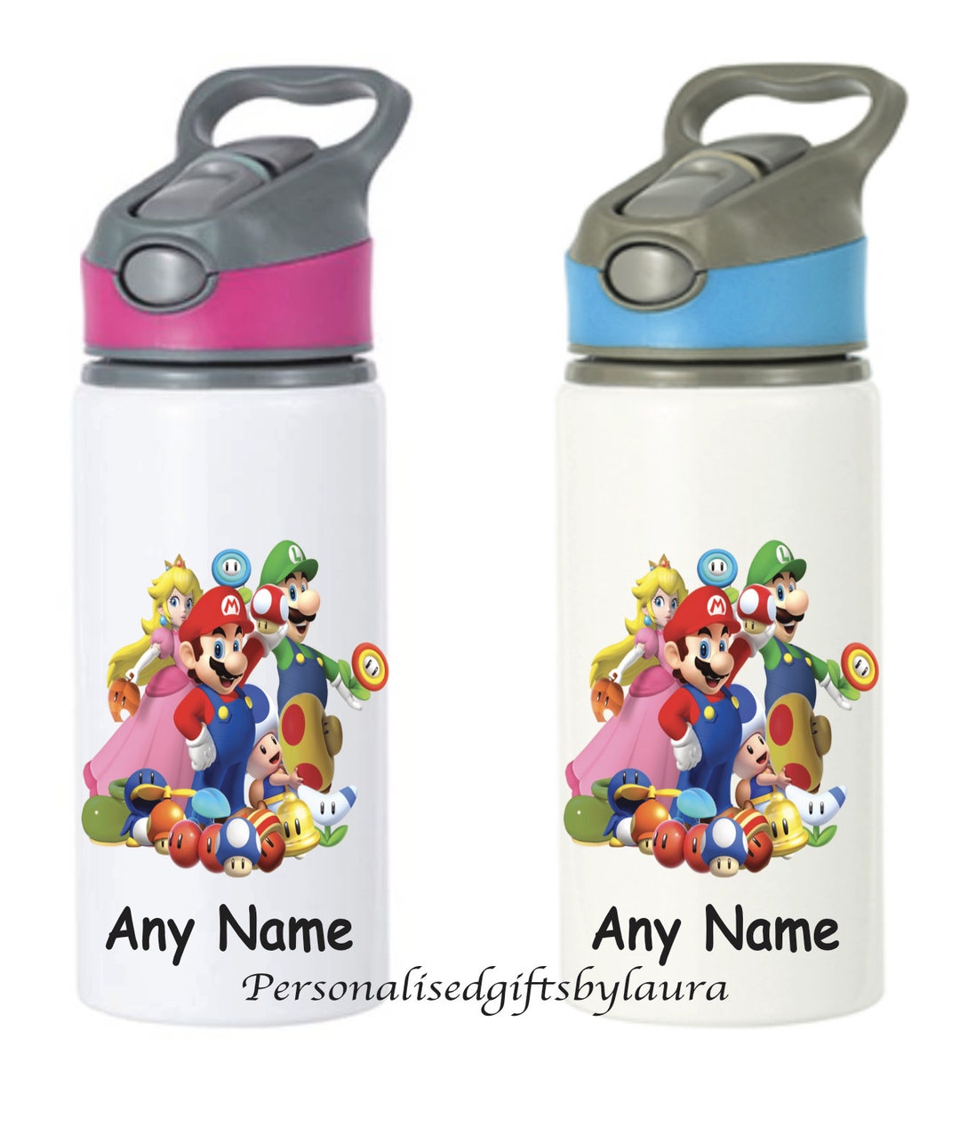 Personalised Super Mario Water Bottle 650ml - Etsy