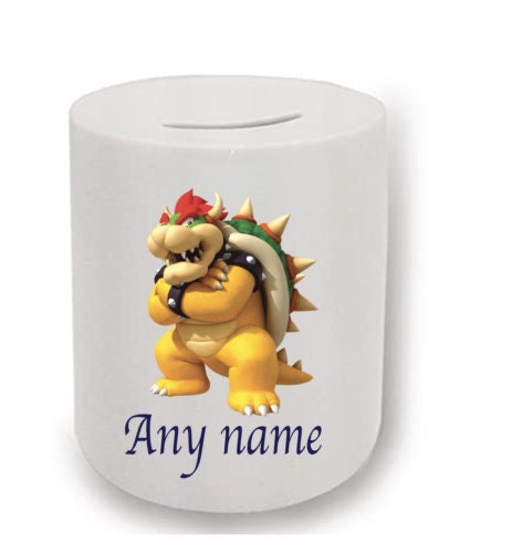 Super Mario Bowser Bowzer Personalised Money Box - Etsy