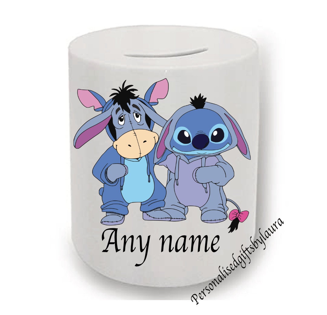 Stitch Eeyore Personalised Money Box - Etsy