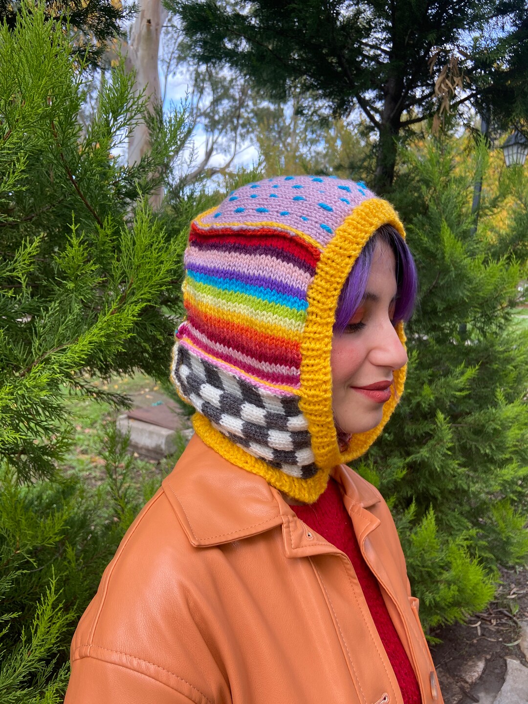 Custom Design Colorful Knit Balaclava Hat, Ski Mask, Balaclava Mask ...