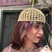 Skull Cap With Sequin, Summer Headpiece, Cotton Crochet Netted Beanie ...
