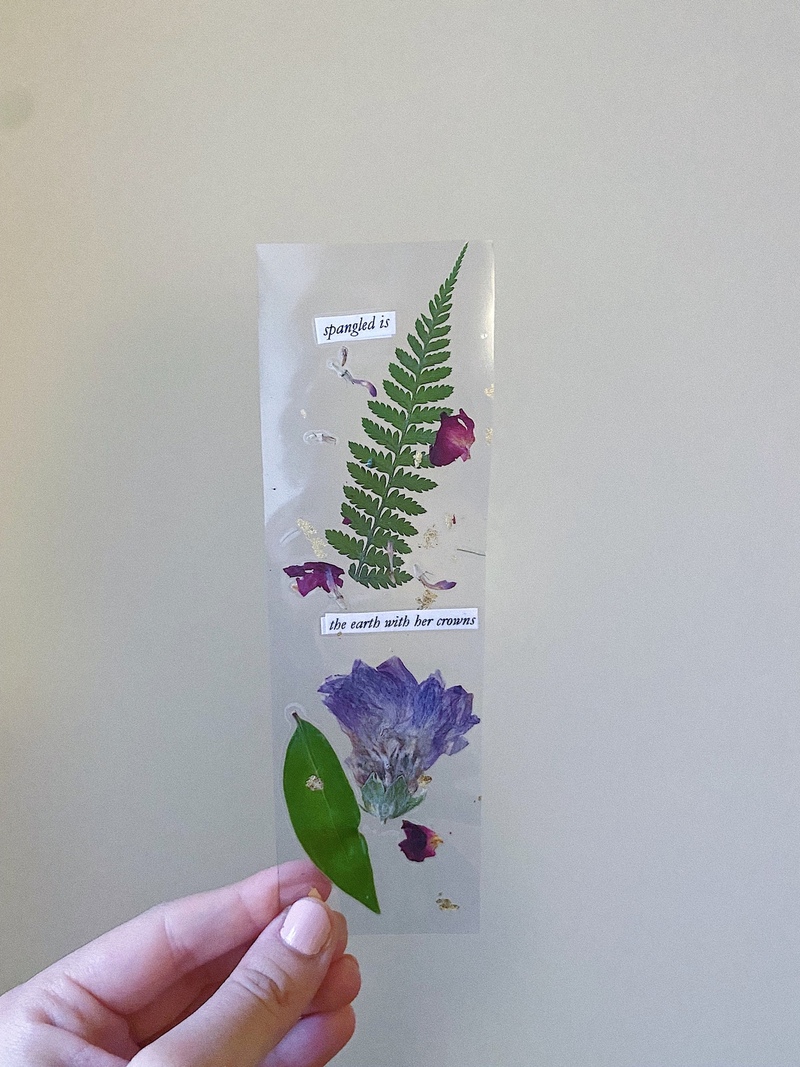 Sappho Pressed Flower Bookmarks | Sapphic Poetry Handmade Cottagecore ...