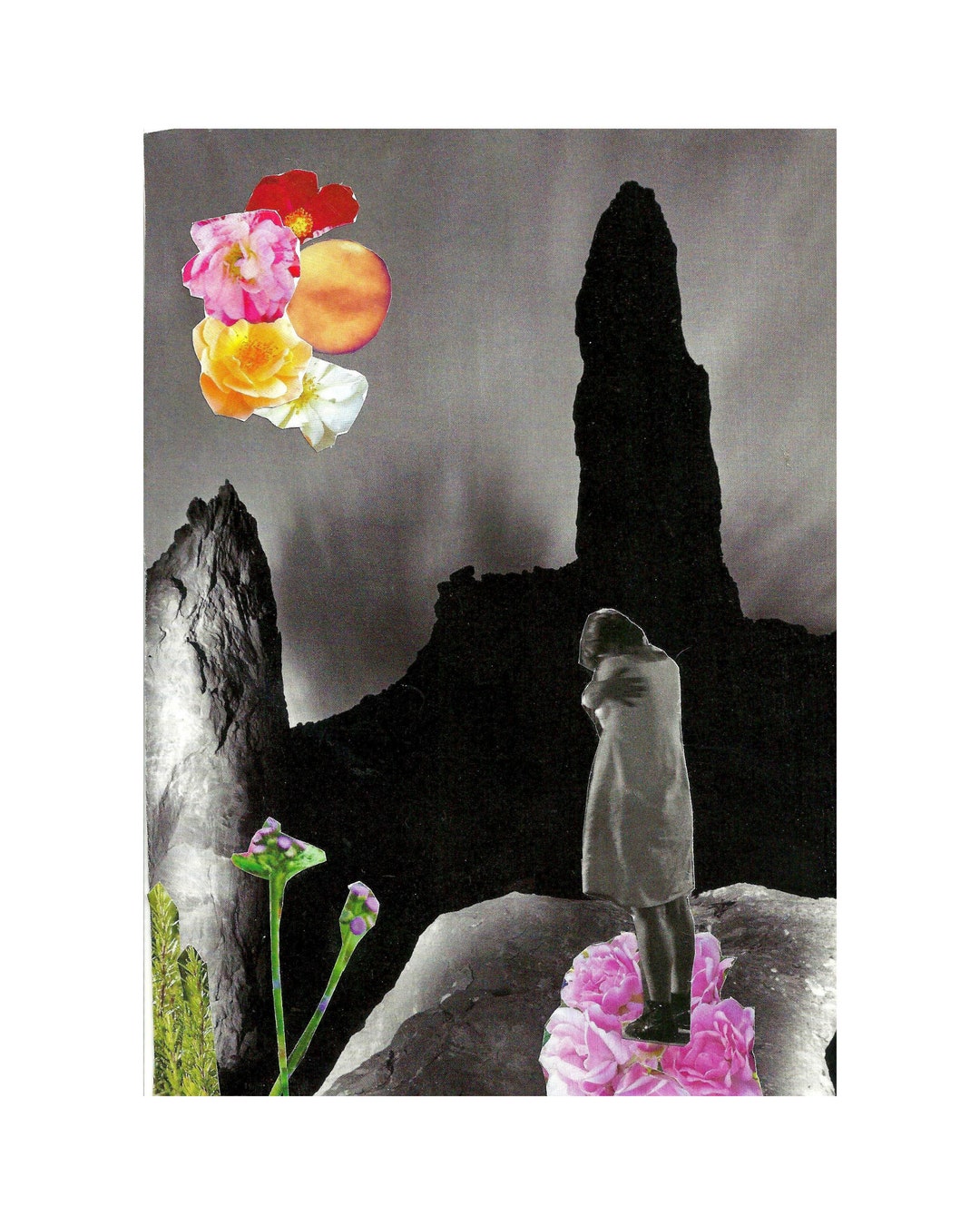 PRINT Collage "courage" | Oracle Print Collage Mixed Media Starry ...
