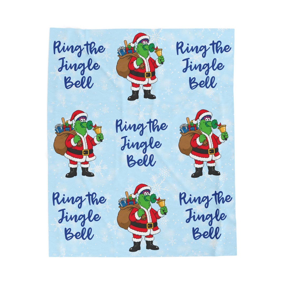 Phillie Phanatic Santa Holiday Velveteen Throw Blanket - Etsy