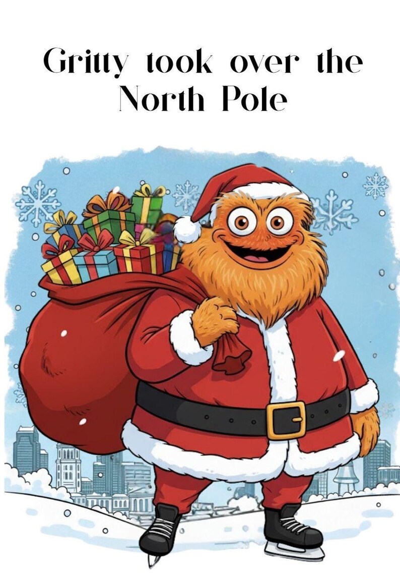 Gritty Claus Christmas Card: Philly Flyers Holiday Humor (digital ...