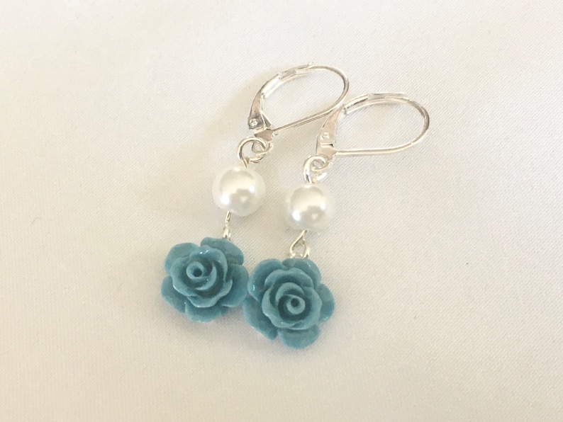 Tiny Flower Earrings Silver Flower Girl Earrings Flower Girl Gift for ...