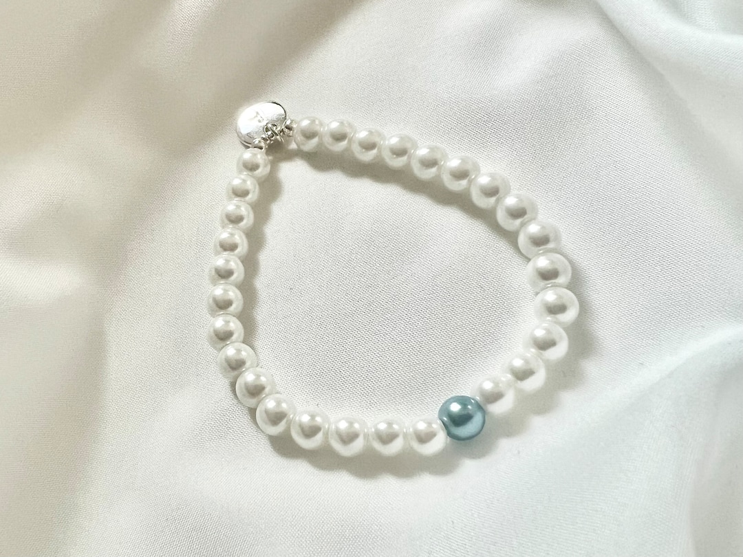 Something Blue Wedding Gift Something Blue Gift Bride Elastic Bracelet ...