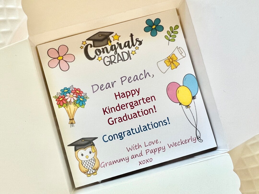 ADD-ONS ONLY Empty Gift Box Kindergarten or Preschool Graduation Gift ...