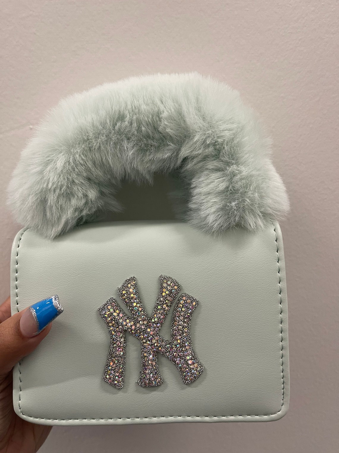 FURRY HANDLE PURSE - Etsy