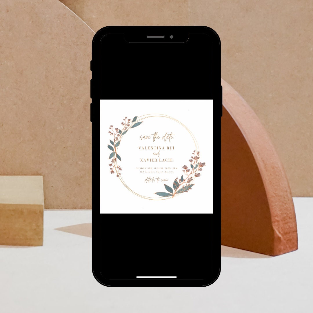 Save the Date | Digital | Wedding Invitation | Floral - Etsy