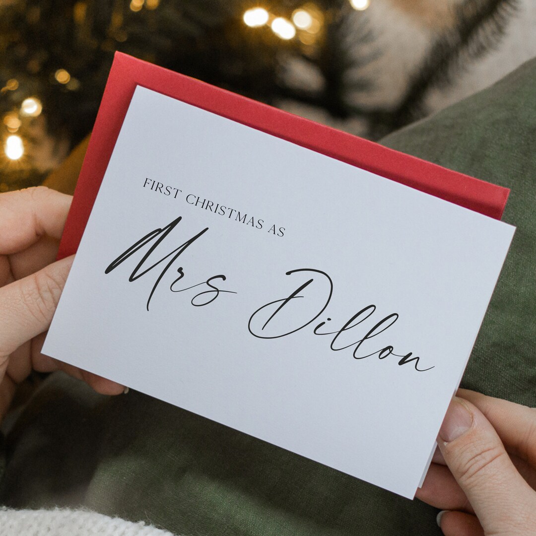 First Christmas As Mrs Card First Married Xmas Husband And Etsy First Christmas As Mrs Card First Married Xmas Husband And Etsy