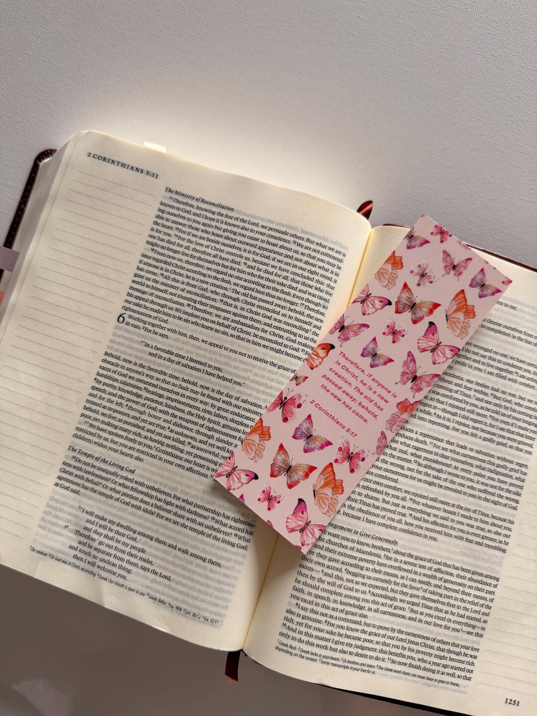 2 Corinthians 5:17 Butterfly Bookmark | New Creation in Christ ...