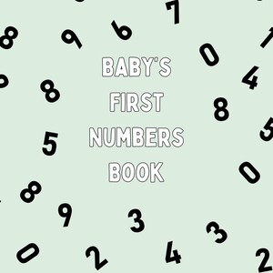 Baby Number Coloring Book: Self-printable Activity (digital Download ...