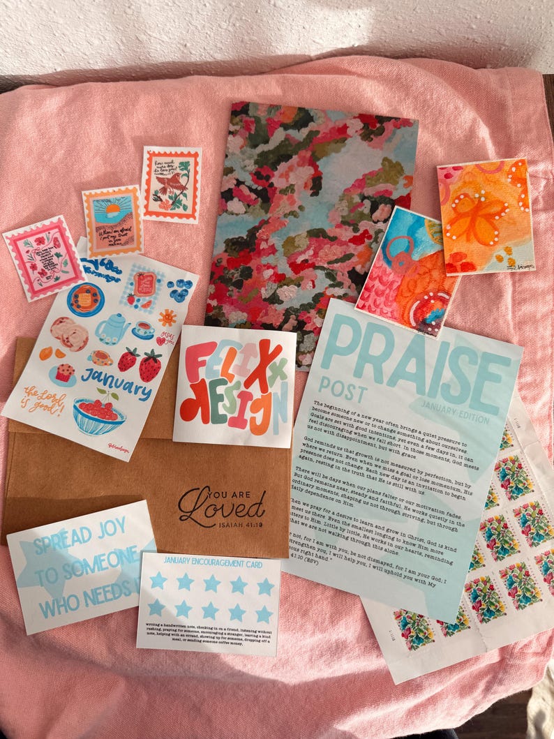 Monthly Christian Art Print Club | Encouragement Snail Mail ...