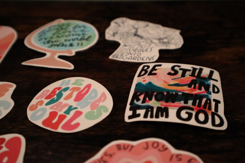 Aesthetic Christian Sticker Pack Colorful 14 Stickers | Etsy