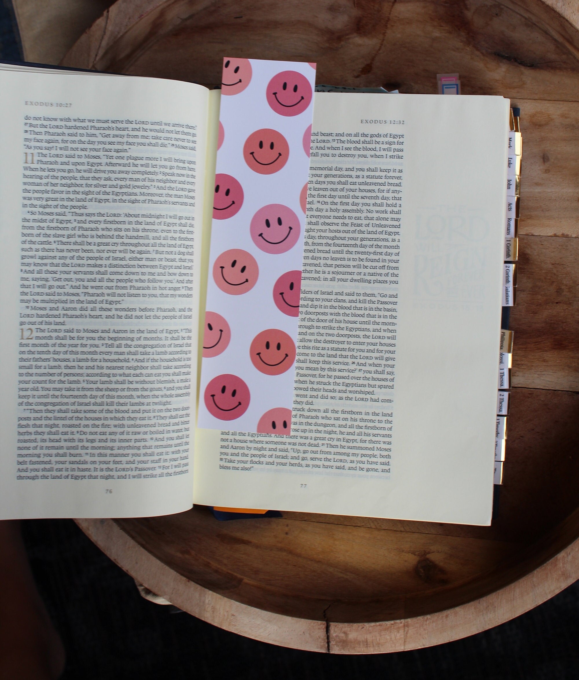 Smiley Face Bookmark With Verses on Back 2 X 8 | Etsy