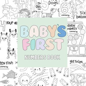 Baby Number Coloring Book: Self-printable Activity (digital Download ...