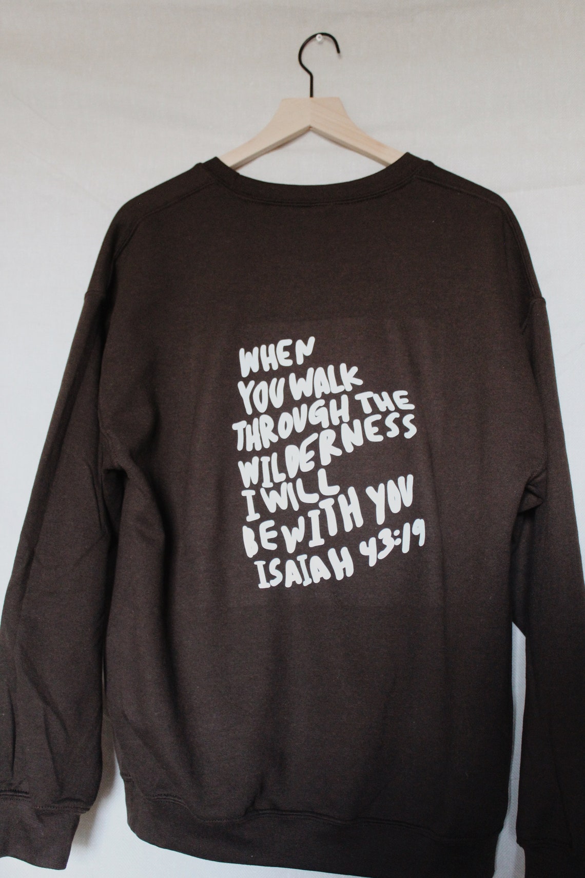Isaiah 43:19 Brown Crewneck Sweatshirt Isaiah Collection | Etsy