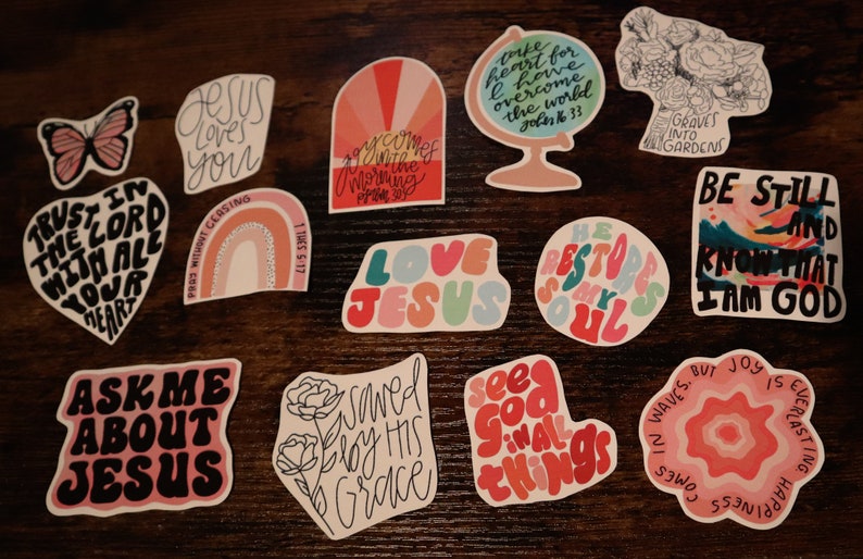 Christian Verse Sticker Pack | Colorful Decals - Etsy
