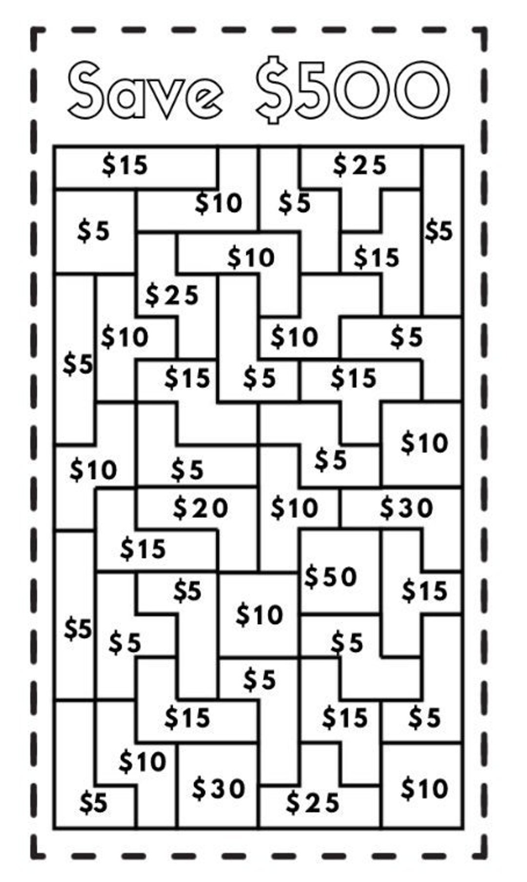 TETRIS SAVINGS Challengedigital Download - Etsy Australia