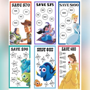 Set of 6 Character Savings Challenge Bundle *DIGITAL DOWNLOAD* - Etsy